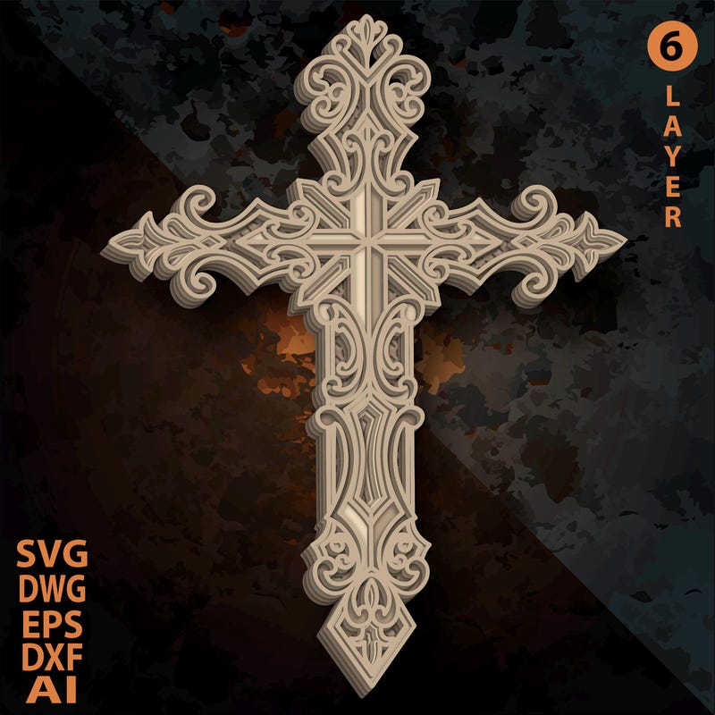 Cross Svg Laser - Etsy