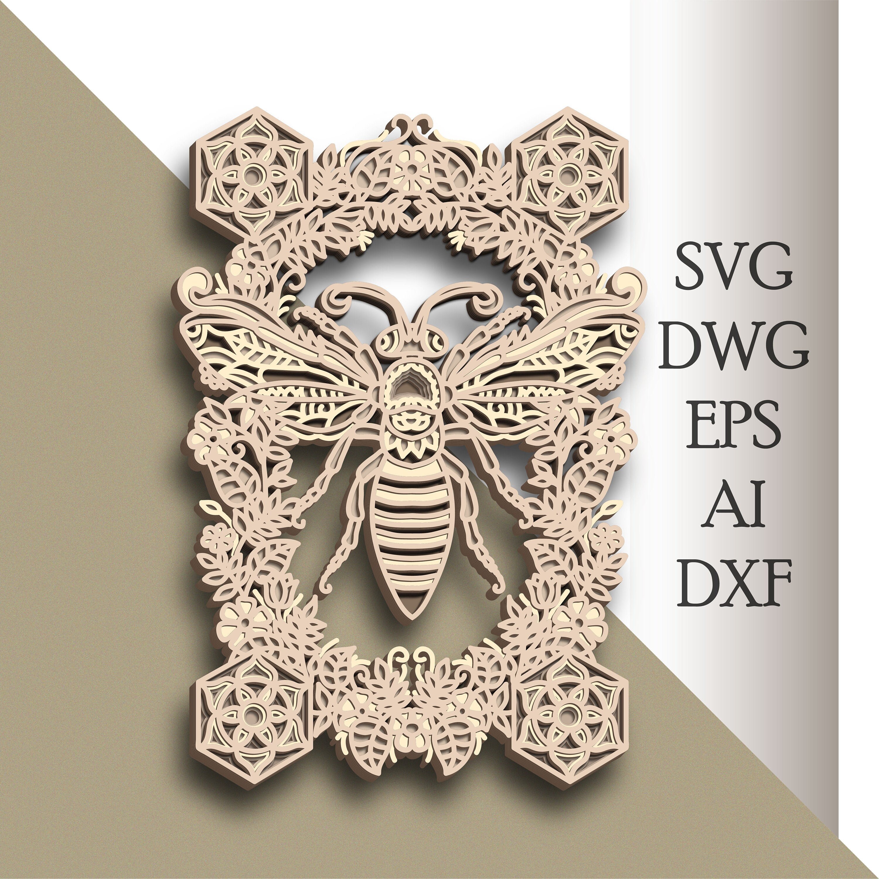 Bee Multilayer SVG/ Bee Cut File/ 3D Layer/ Plywood Cutting/ - Etsy Canada