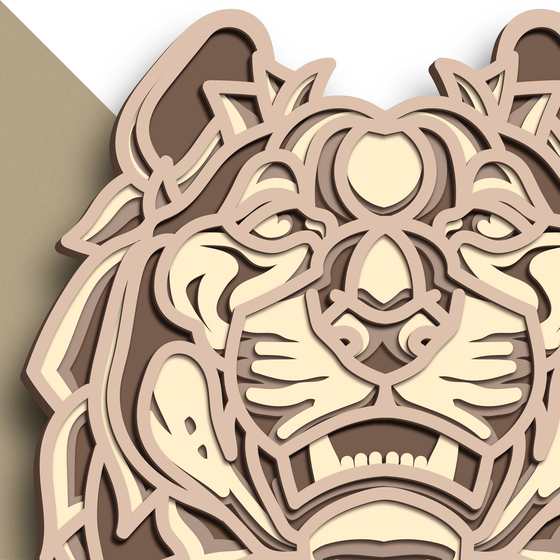 Tiger Head Multilayer SVG/ Tiger Cut File/ 3D Layer/ Plywood - Etsy