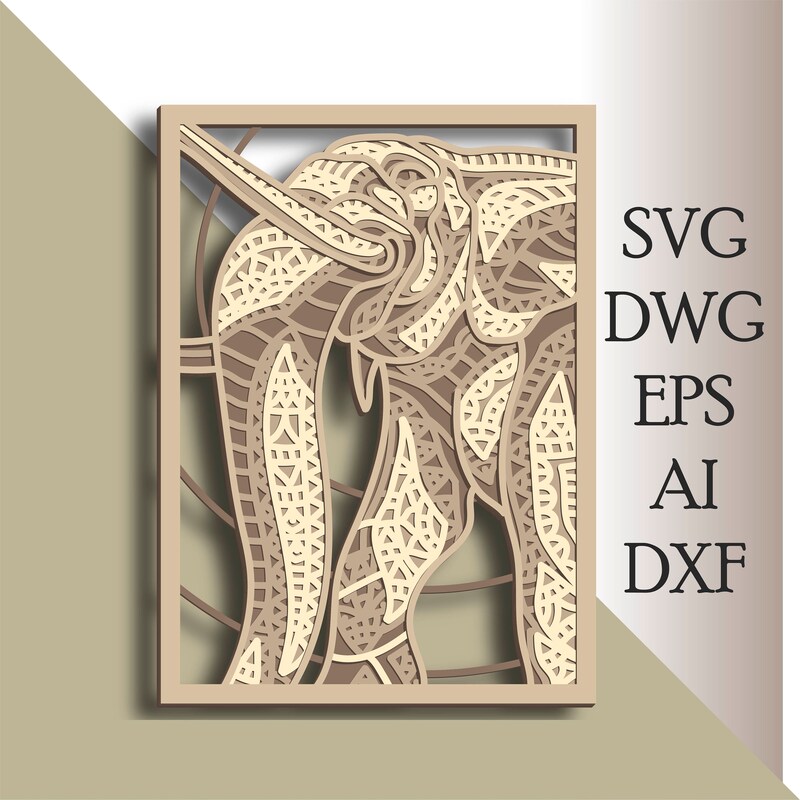 Layered Elephant Svg - Etsy