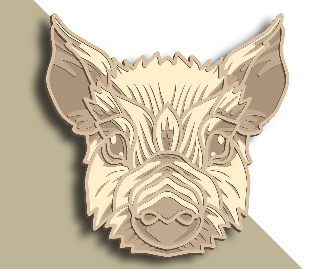 Pig Multilayer SVG/ Pig Cut File/ 3D Layer/ Plywood Cutting/ - Etsy