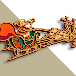 Santa Multilayer SVG. Laser Cut File. Layer Construction. Plywood ...