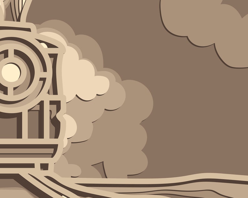 Train Multilayer SVG/ Train Cut File/ 3D Layer/ Plywood - Etsy