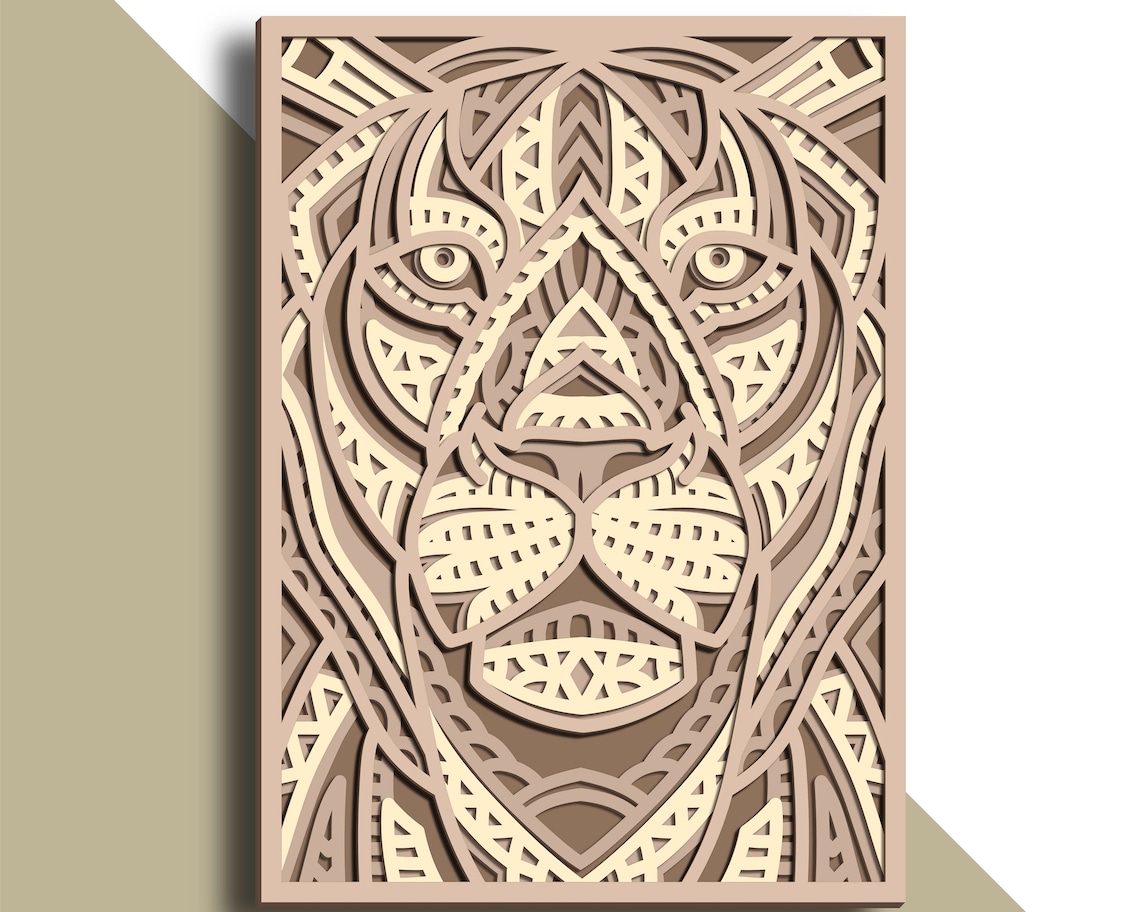 Lion Bundle Multilayer Svg/ Lion Bundle Laser Cut File/ 3D Layer ...
