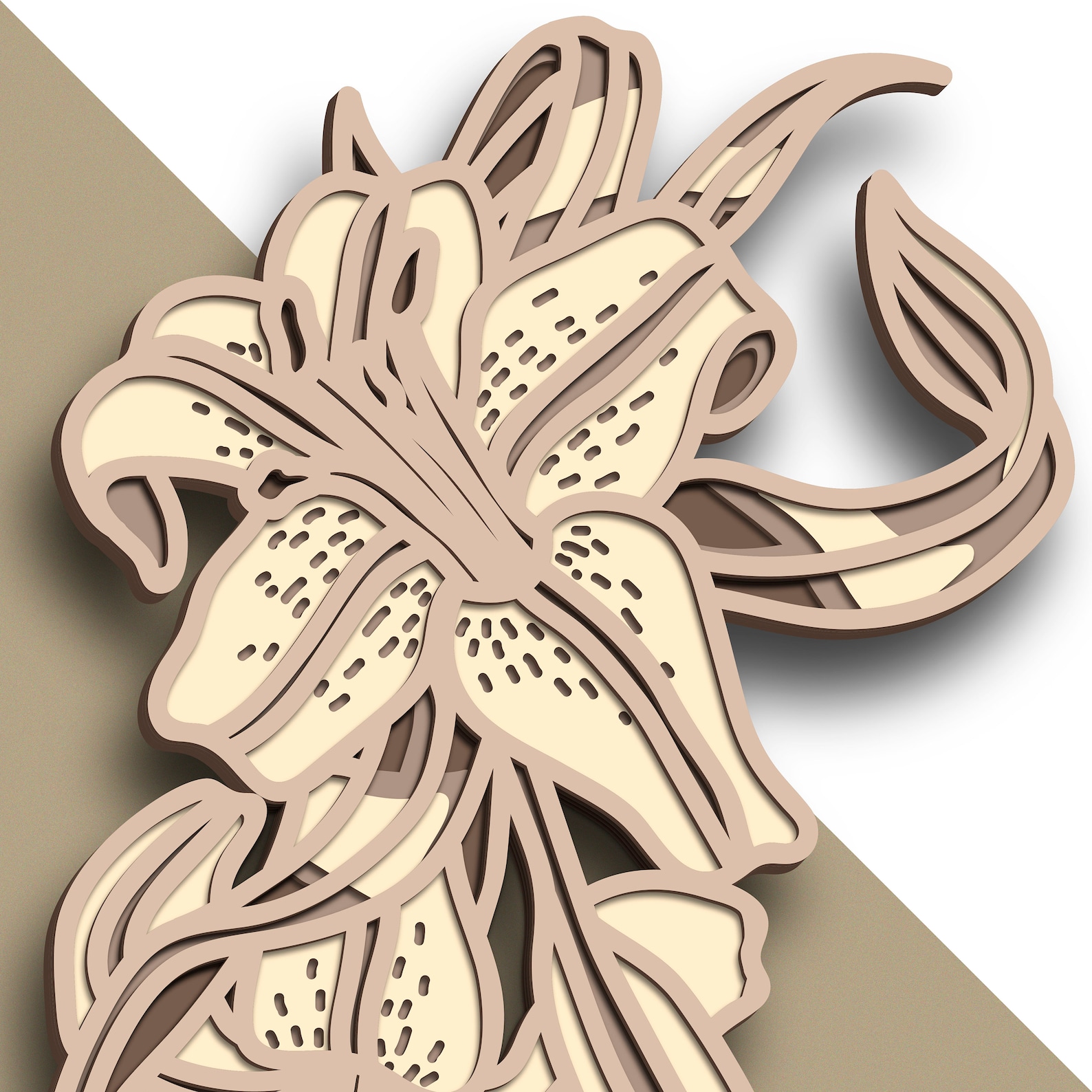 Lilies Multilayer SVG/ Lilies Cut File/ 3D Layer/ Plywood - Etsy