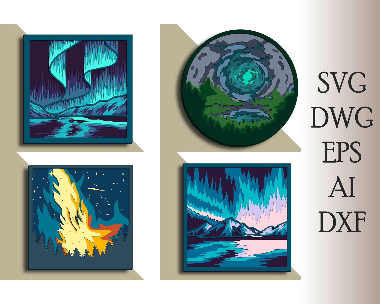 Nature Bundle Multilayer SVG/ Nature Bundle Cut File/ 3D - Etsy