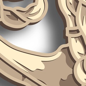 Poseidon Multilayer SVG/ Poseidon Cut File/ 3D Layer/ Plywood Cutting ...