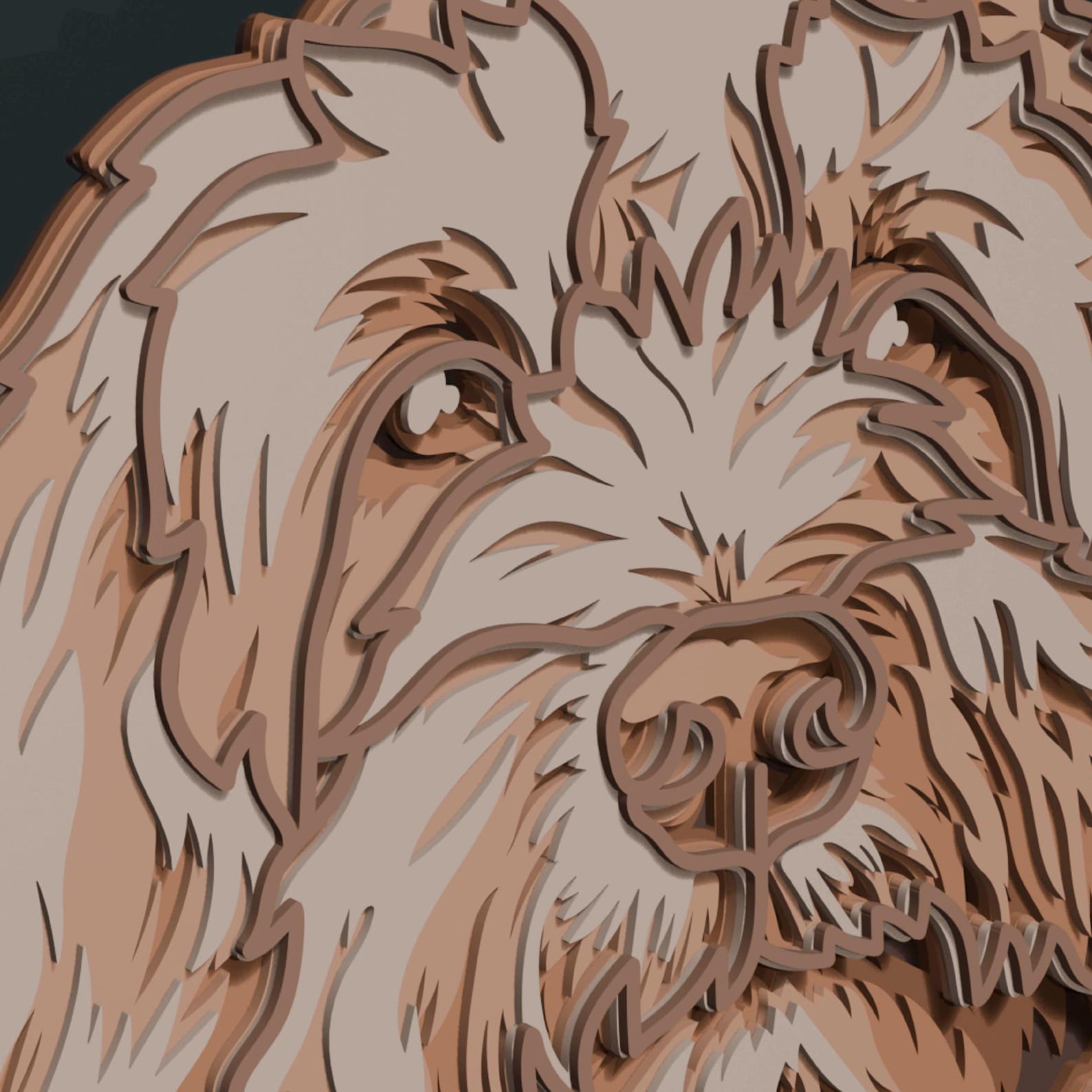 Goldendoodle Multilayer SVG. Laser Cut File. Layer Construction ...