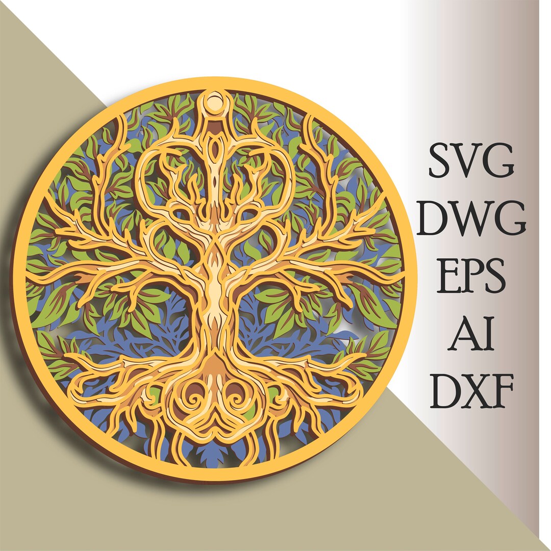 Tree of Life Multilayer SVG/ Tree of Life Cut File/ 3D Layer/ Plywood ...
