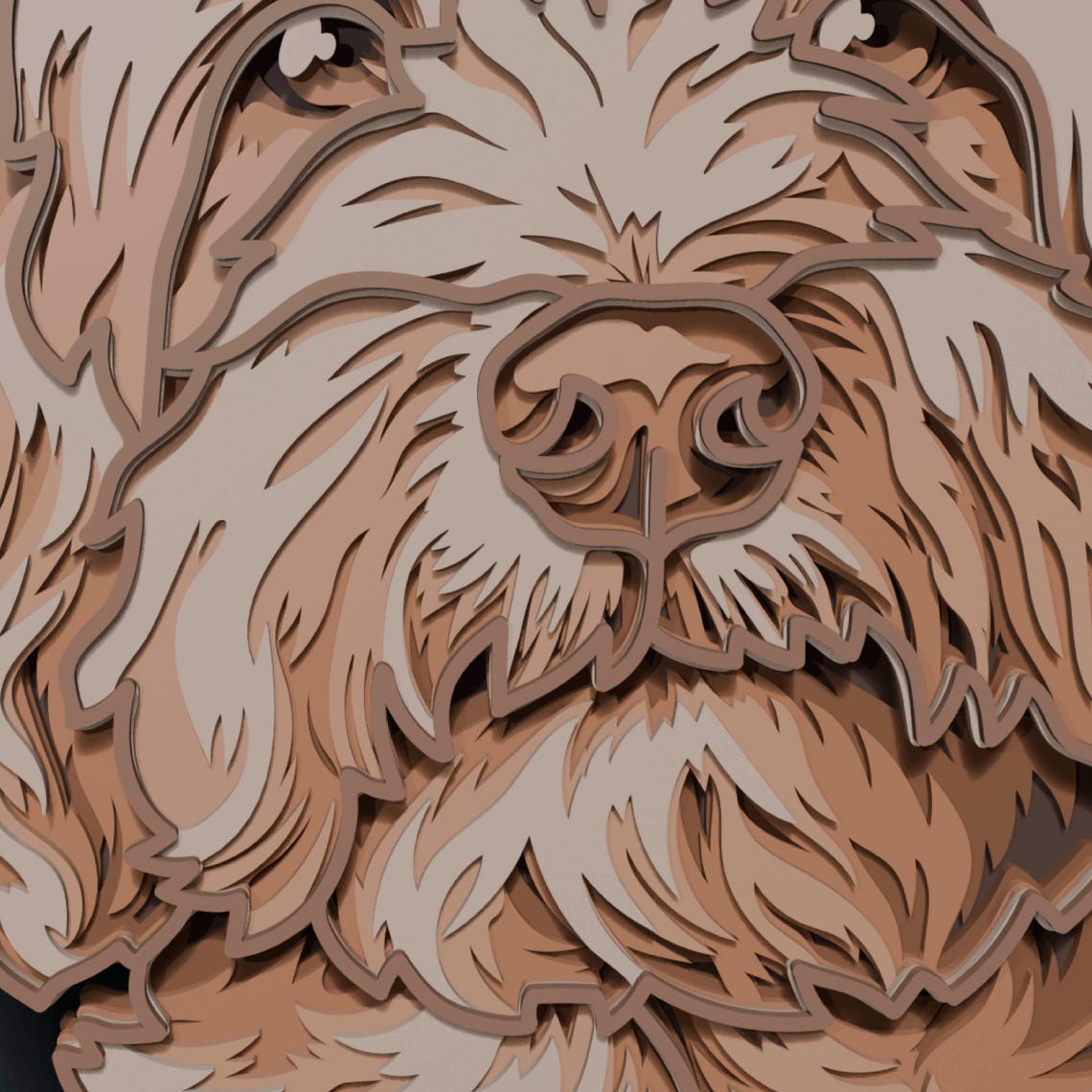 Goldendoodle Multilayer SVG. Laser Cut File. Layer Construction ...