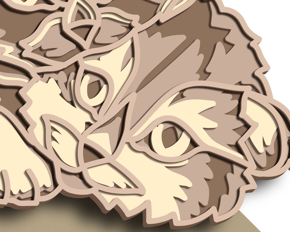 Cat Multilayer SVG/ Cat Cut File/ 3D Layer/ Plywood Cutting/ - Etsy