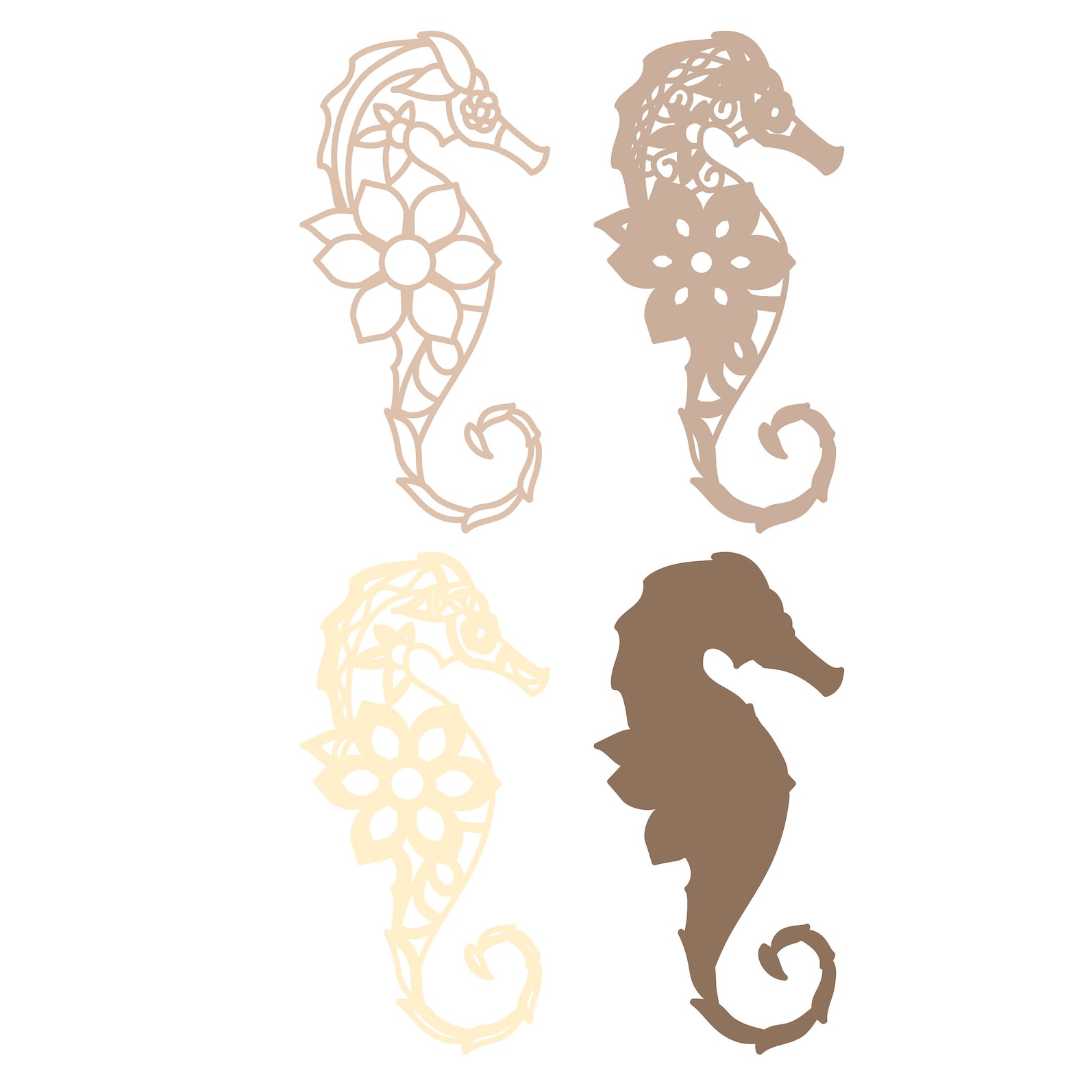 Seahorse Multilayer SVG/ Seahorse Cut File/ 3D Layer/ Plywood - Etsy