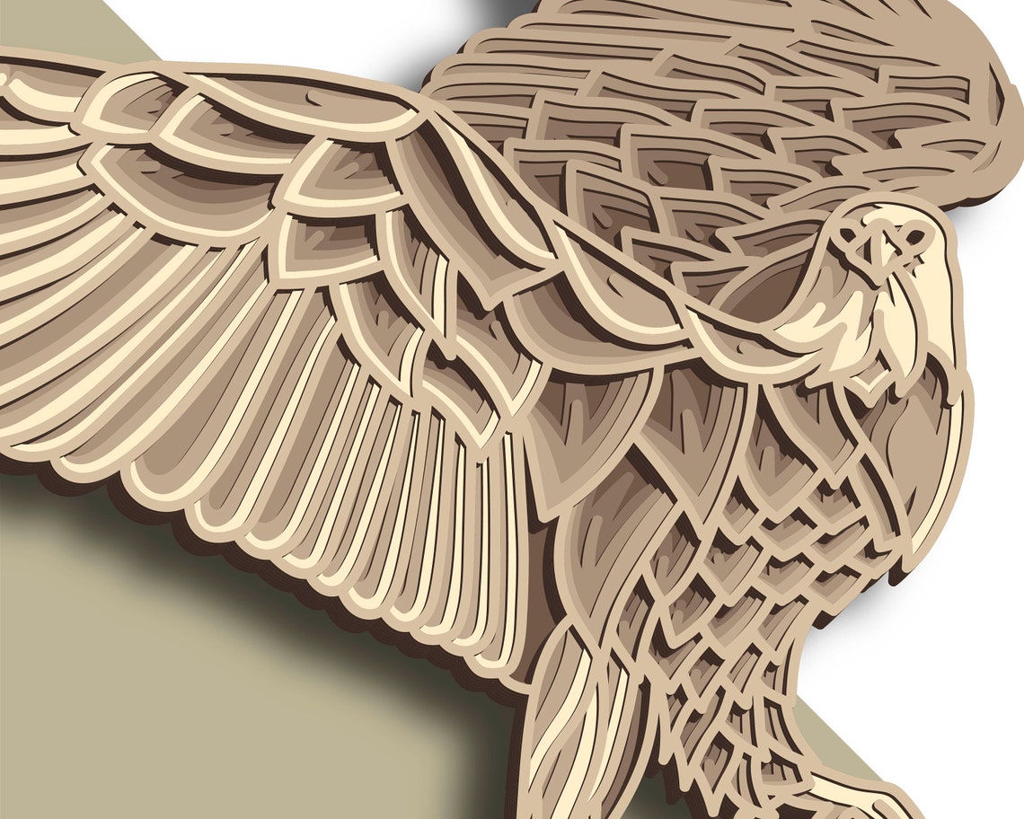 Eagle Multilayer SVG/ Eagle Cut File/ 3D Layer/ Plywood - Etsy