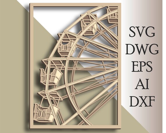 Ferris Wheel Multilayer SVG/ Ferris Wheel Cut File/ 3D Layer/ - Etsy