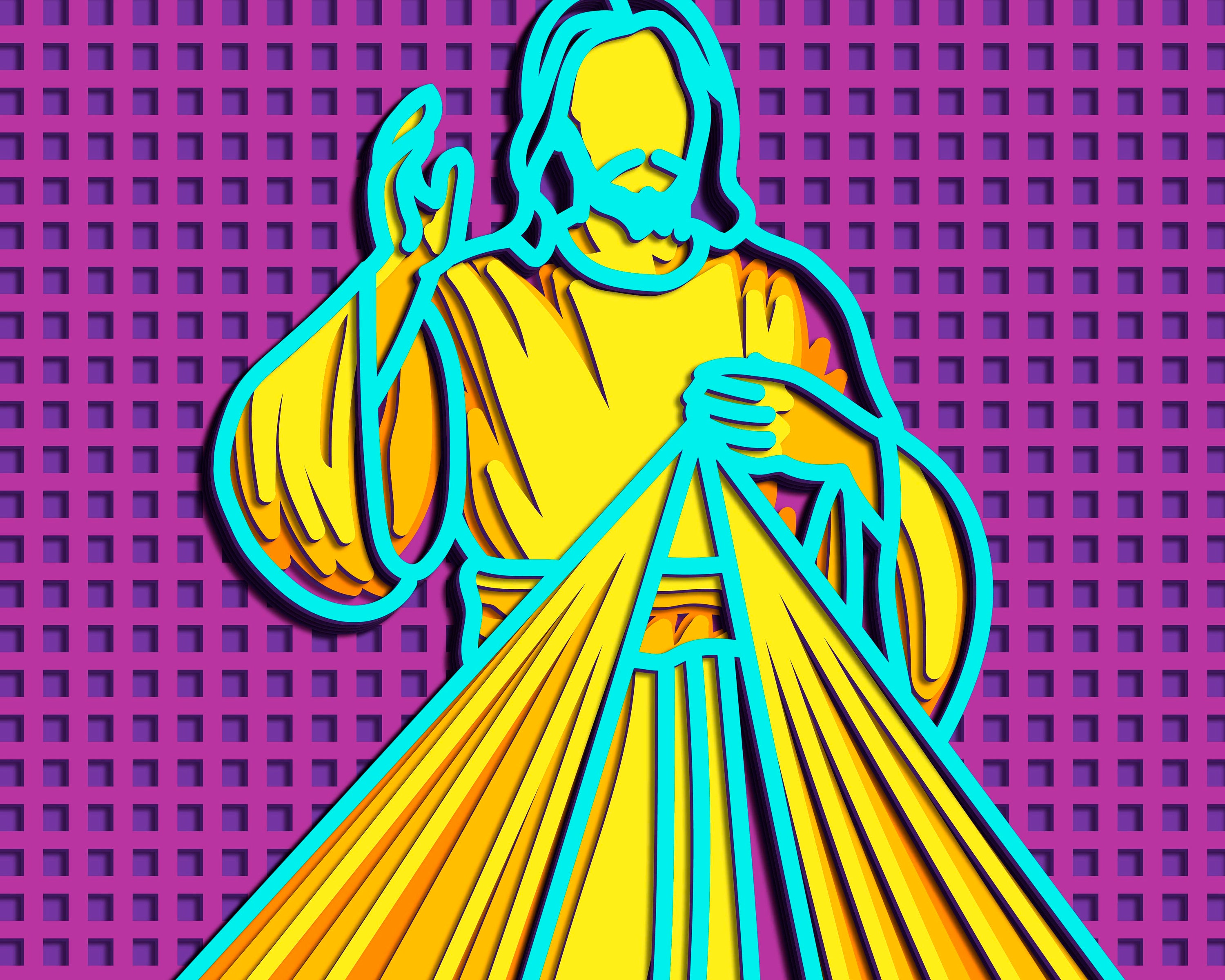 Divine Mercy Multilayer SVG. Laser Cut File. Layer Construction ...