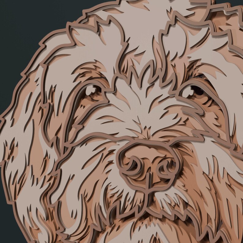 Goldendoodle Multilayer SVG. Laser Cut File. Layer Construction ...