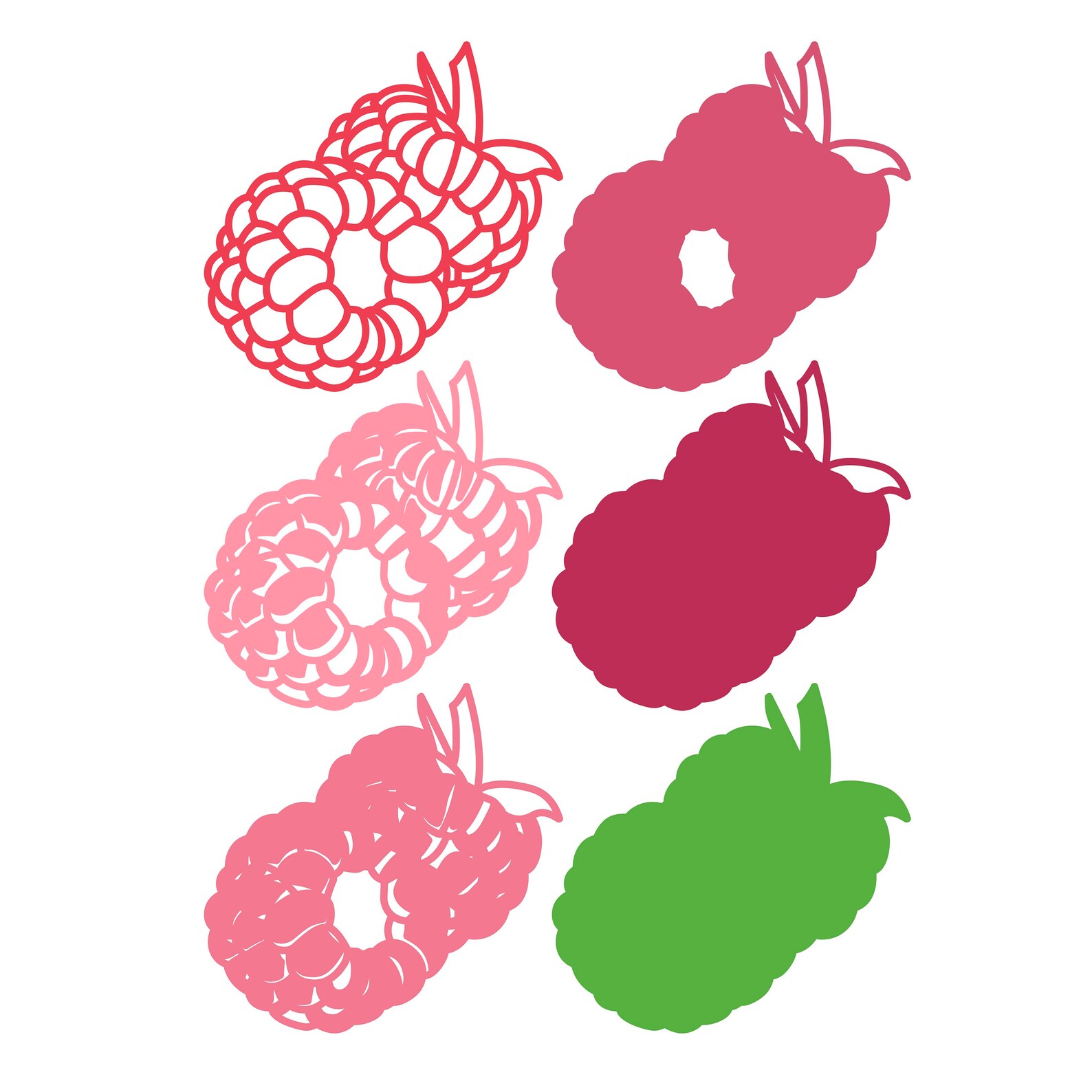 Raspberry multilayer SVG/ Raspberry cut file/ 3D layer/ | Etsy