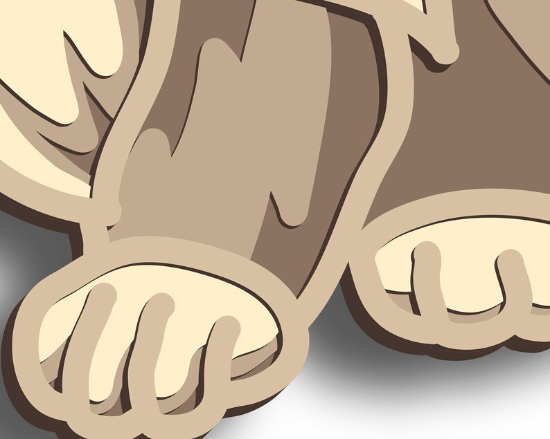 Rabbit Multilayer SVG/ Rabbit Cut File/ 3D Layer/ Plywood | Etsy