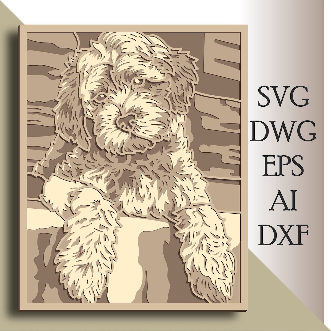 3D Goldendoodle Multilayer SVG. Laser Cut File. Layer Construction ...