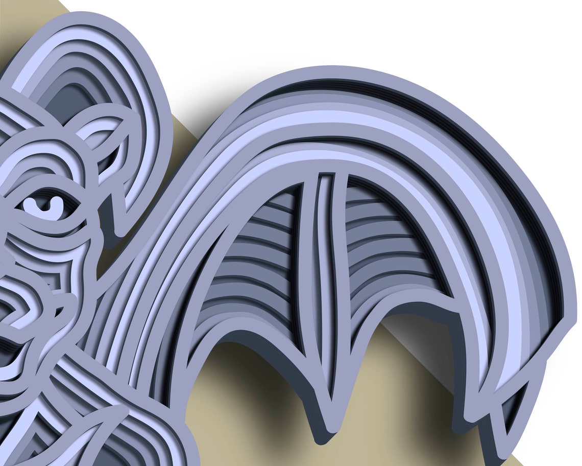 Gargoyle Multilayer SVG/ Gargoyle Mandala Cut File/ 3D Layer/ - Etsy