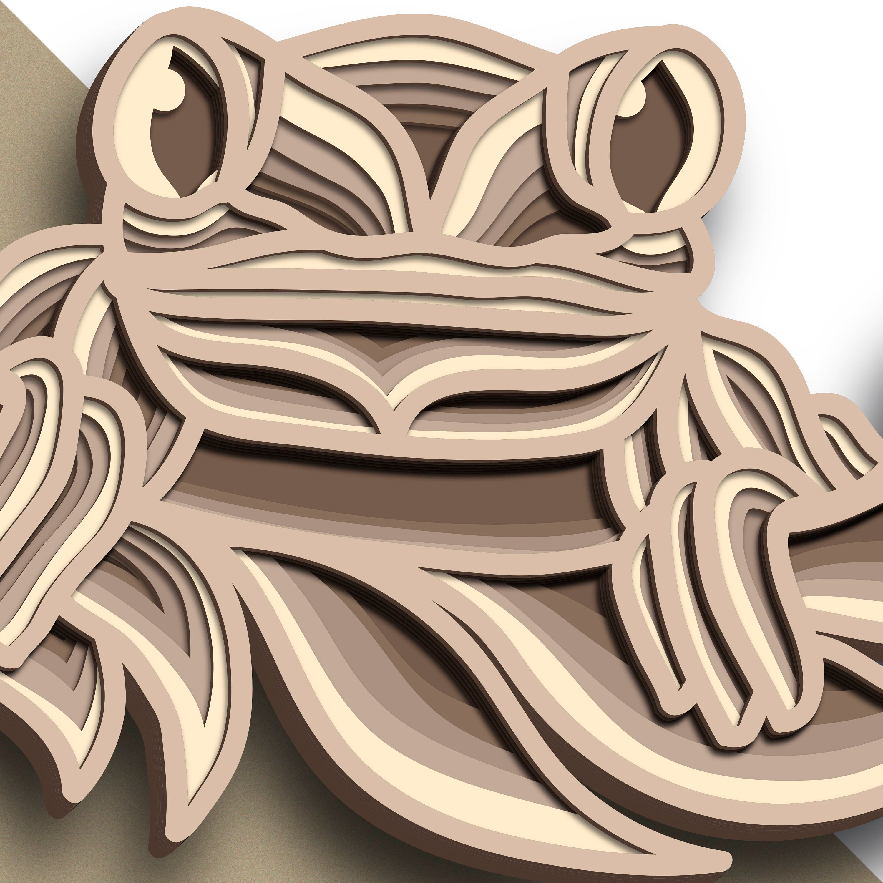 Frog Multilayer SVG/ Frog Cut File/ 3D Layer/ Plywood Cutting/ | Etsy