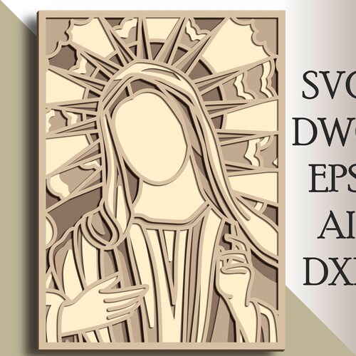 Virgin Mary Multilayer SVG/ Virgin Mary Cut File/ 3D Layer/ - Etsy