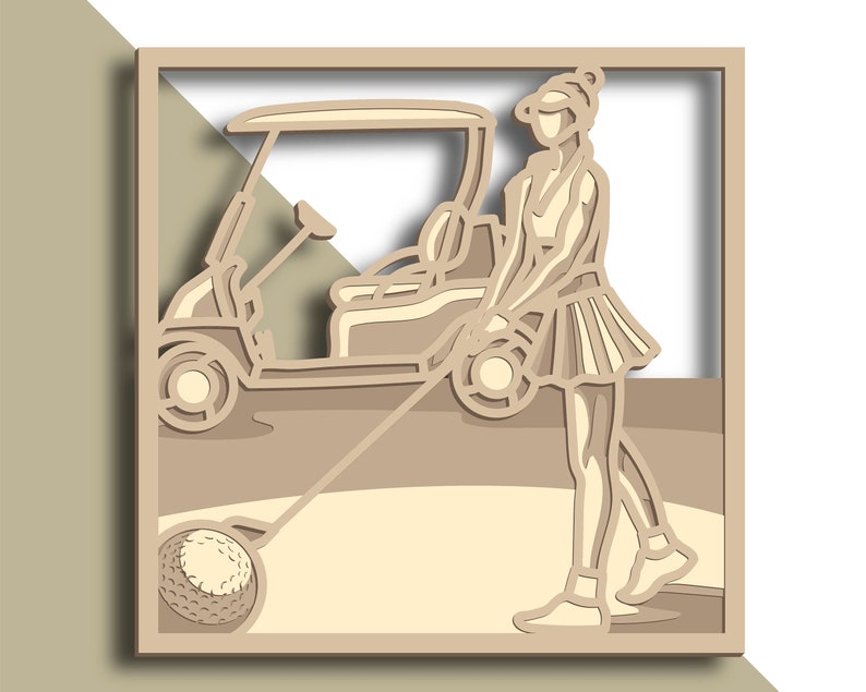 Golf Multilayer SVG/ Golf Cut File/ 3D Layer/ Plywood Cutting/ - Etsy