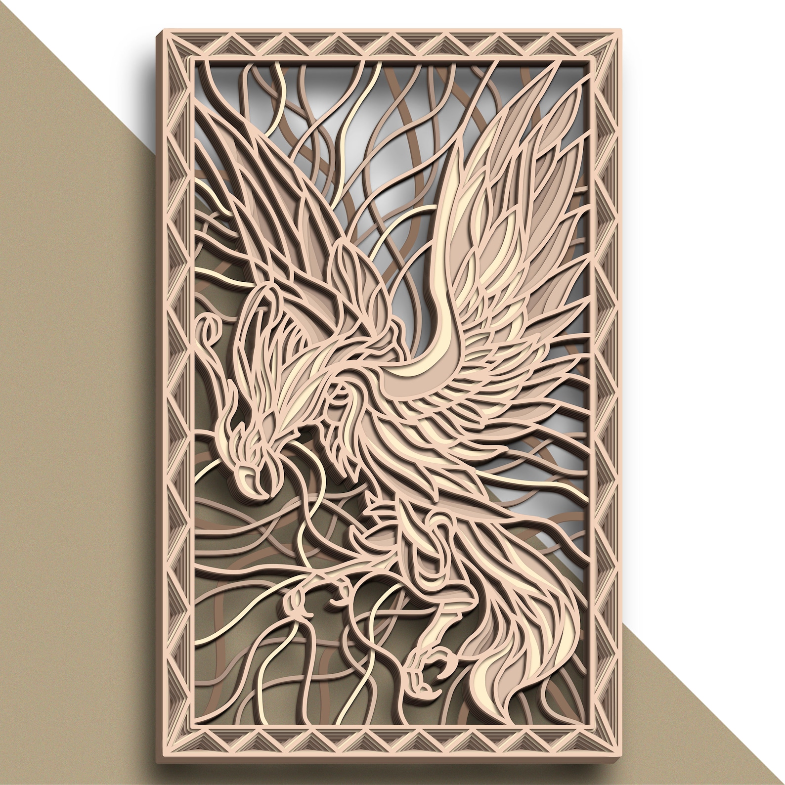 Phoenix Multilayer SVG/ Phoenix Cut File/ 3D Layer/ Plywood | Etsy Canada