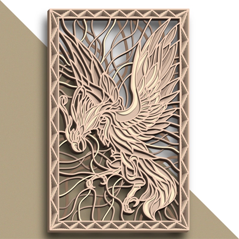Phoenix Multilayer SVG/ Phoenix Cut File/ 3D Layer/ Plywood - Etsy