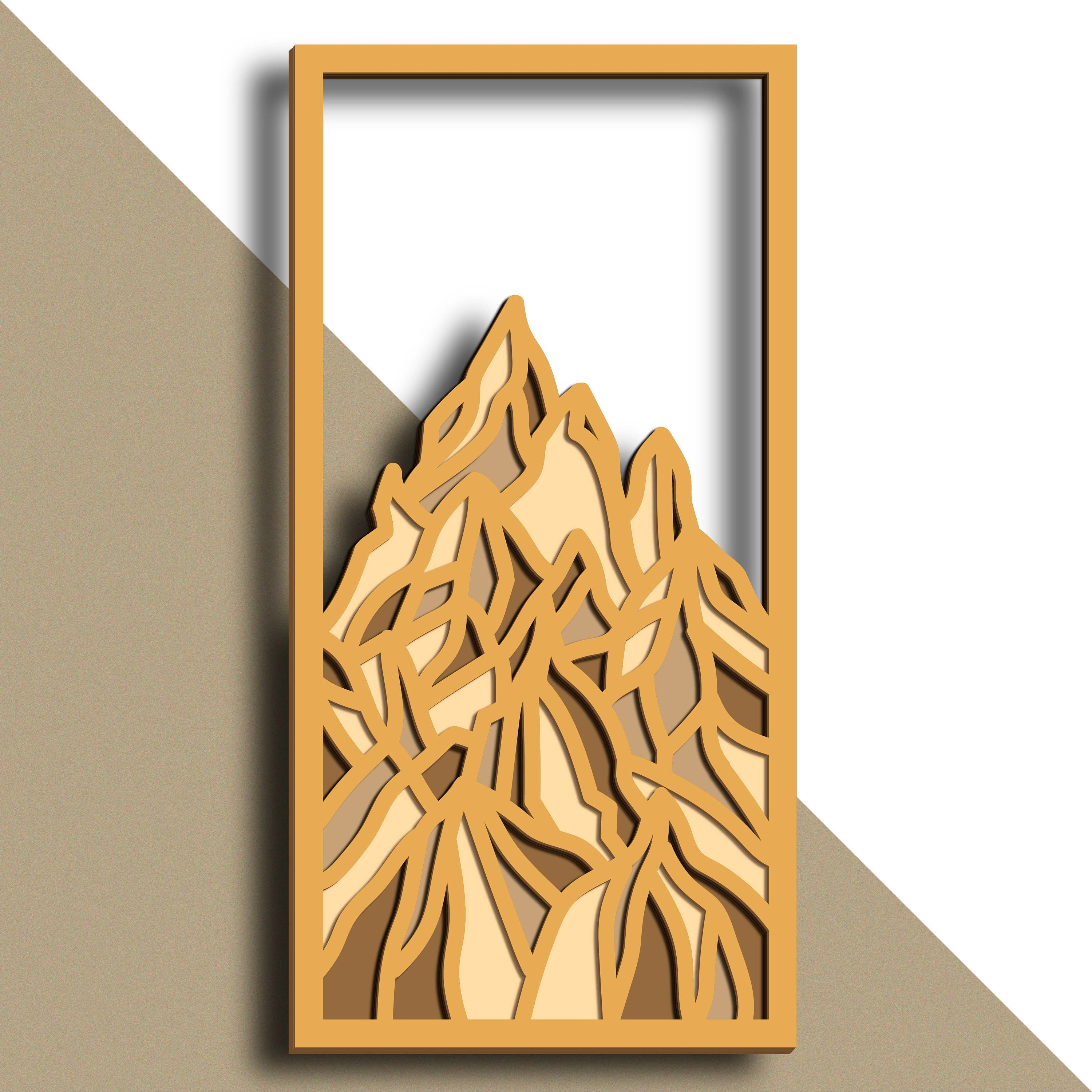 Elements Multilayer SVG. Laser Cut File. Layer Construction. Plywood ...