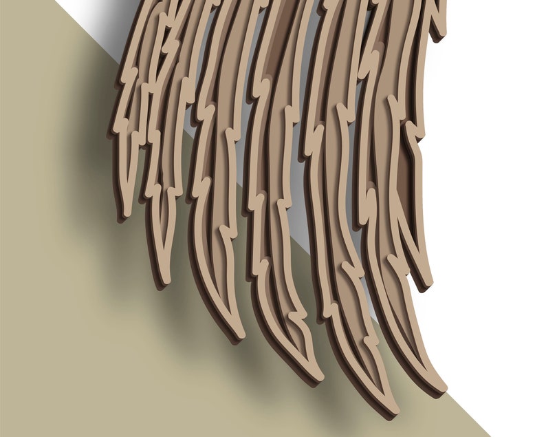 Wings Multilayer SVG/ Wings Cut File/ 3D Layer/ Plywood | Etsy