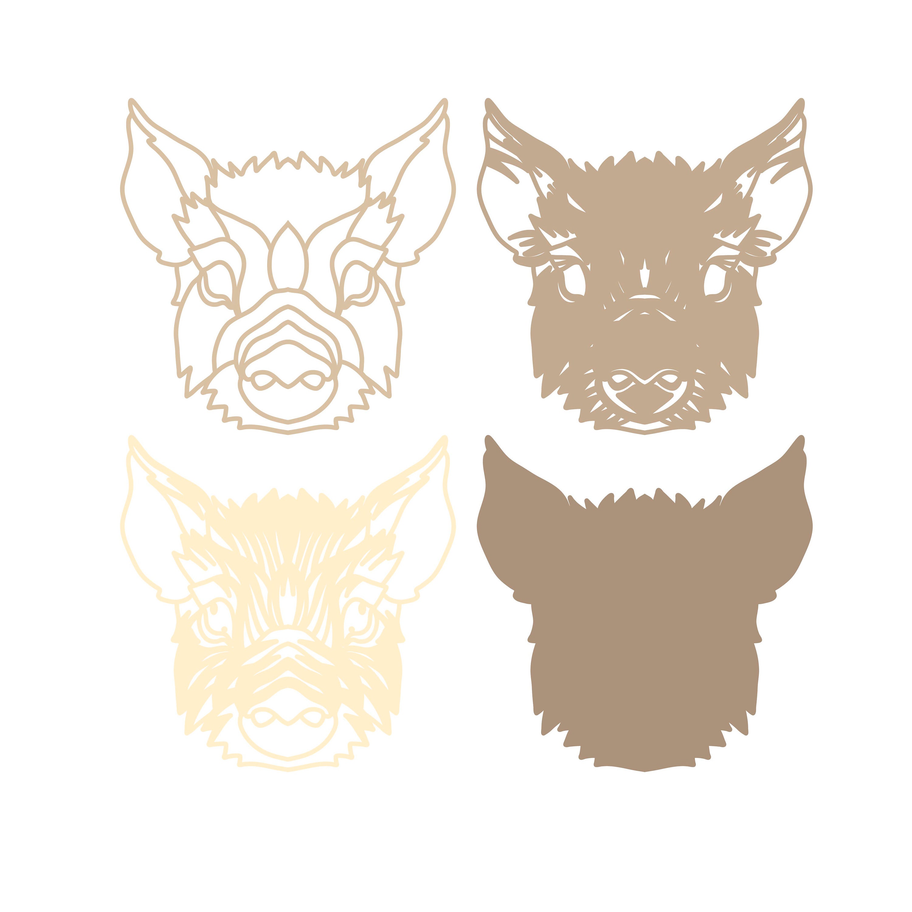 Pig Multilayer SVG/ Pig Cut File/ 3D Layer/ Plywood Cutting/ | Etsy