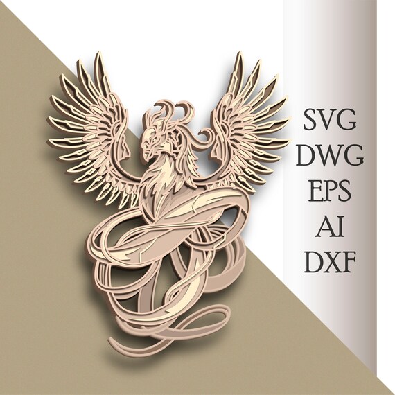 Phoenix Multilayer SVG/ Phoenix Cut File/ 3D Layer/ Plywood | Etsy Canada