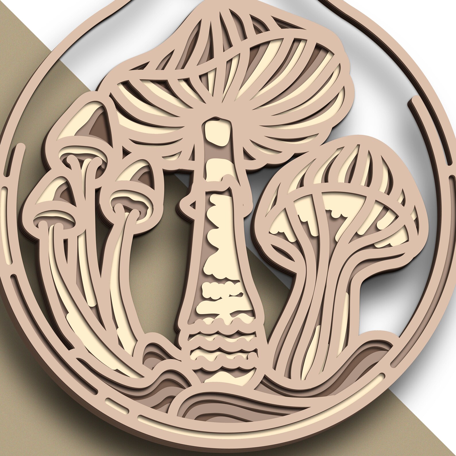 Mushrooms Multilayer SVG/ Mushrooms Cut File/ 3D Layer/ - Etsy