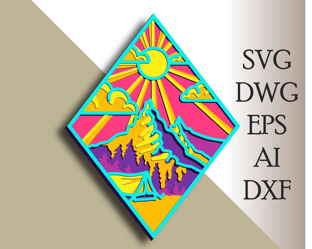 Nature Multilayer SVG/ Nature Cut File/ 3D Layer/ Plywood - Etsy