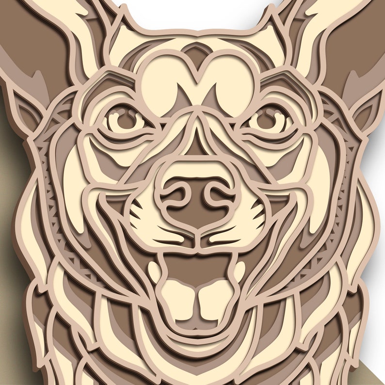 Dog Bundle Multilayer SVG. Laser Cut File. Layer Construction. Plywood ...