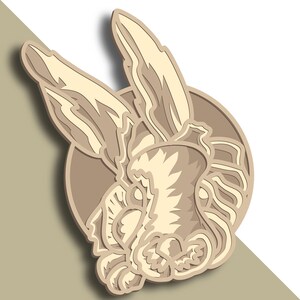 Rabbit Bundle Multilayer Svg/ Rabbit Bundle Laser Cut File/ 3D Layer ...