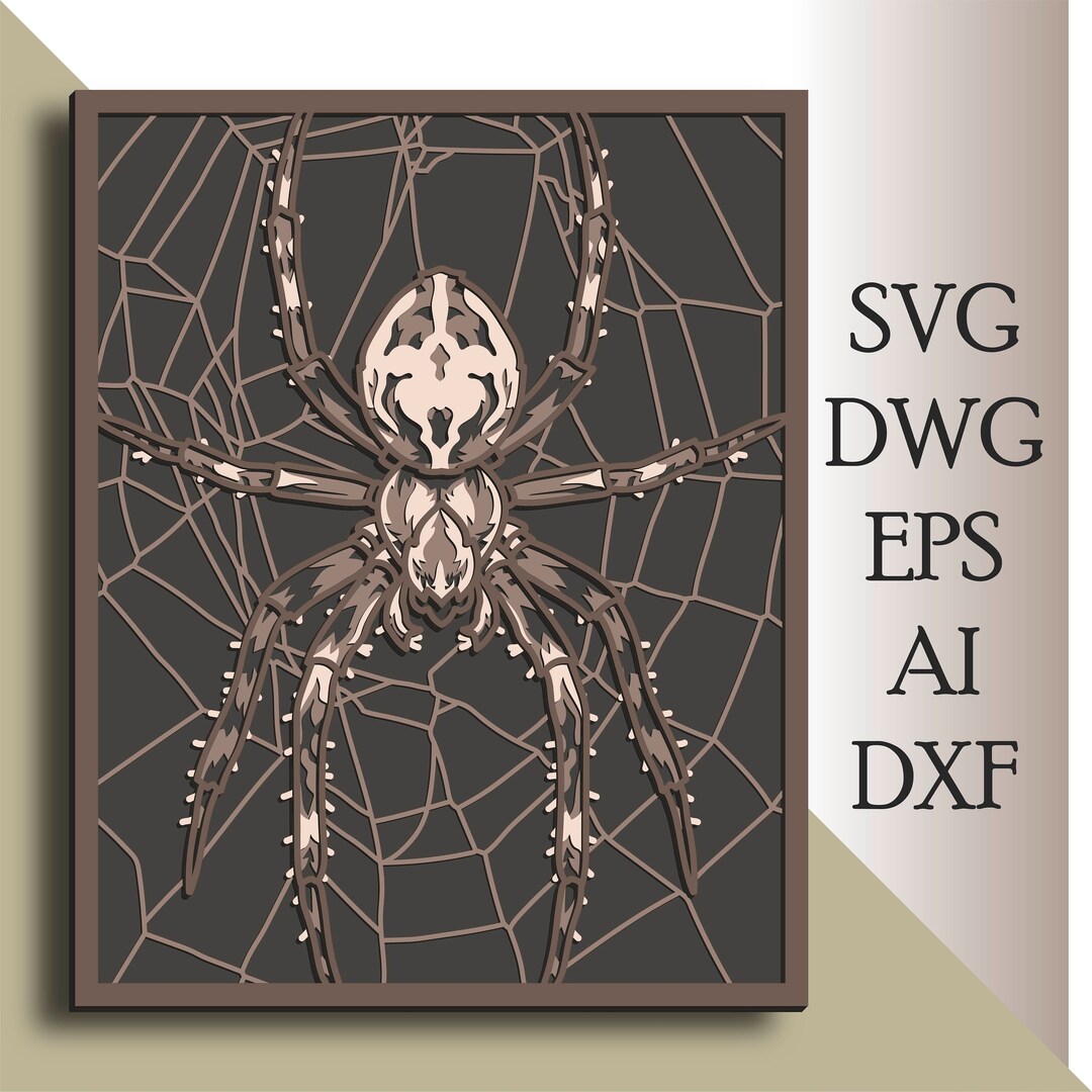Spider Multilayer SVG/ Spider Cut File/ 3D Layer/ Plywood Cutting ...