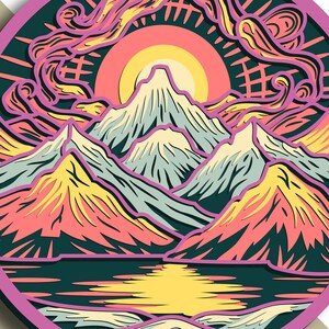 Landscape Multilayer SVG/ Landscape Cut File/ 3D Layer/ Plywood Cutting ...