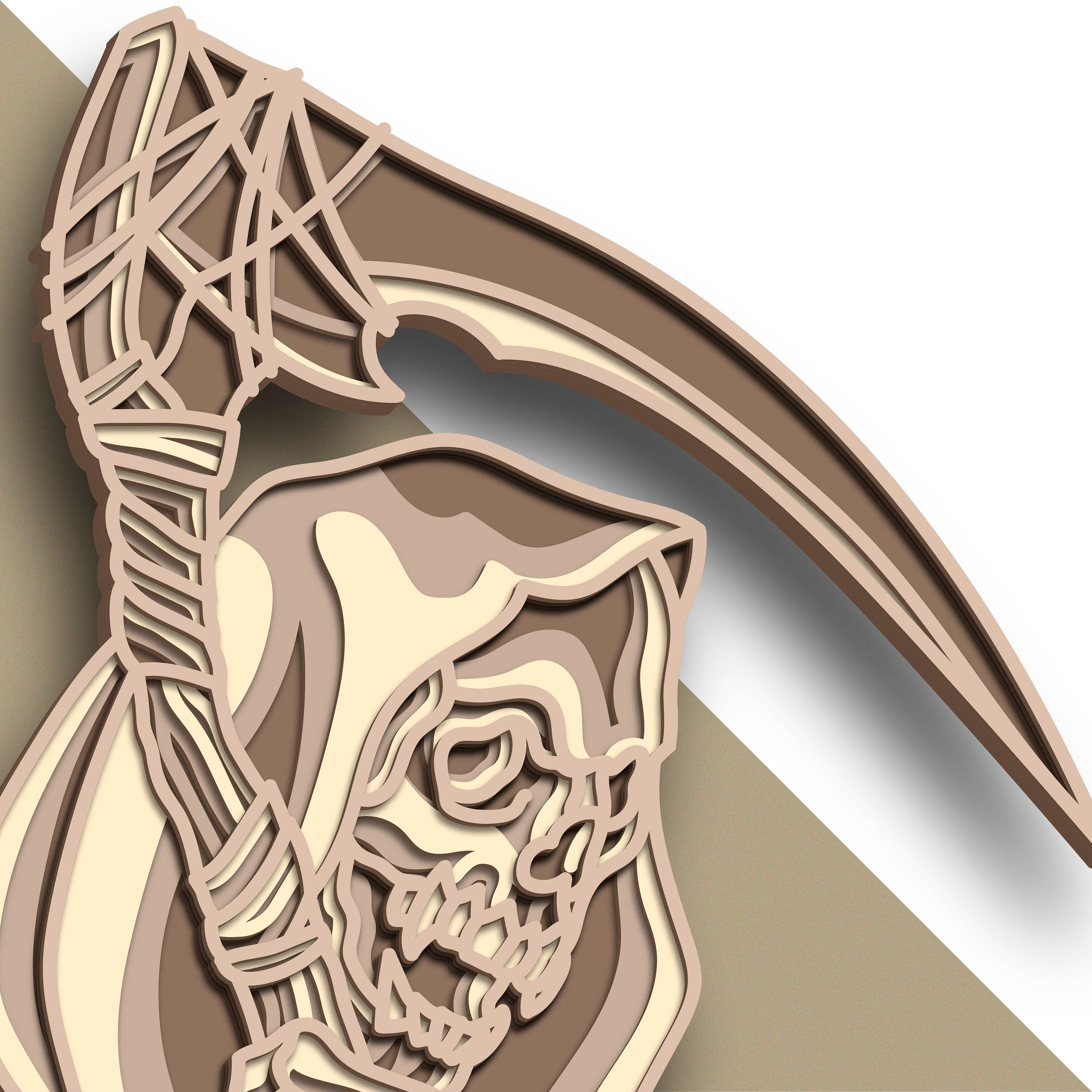 Sugar Skull Multilayer SVG/ Skull Mandala Cut File/ 3D Layer/ - Etsy