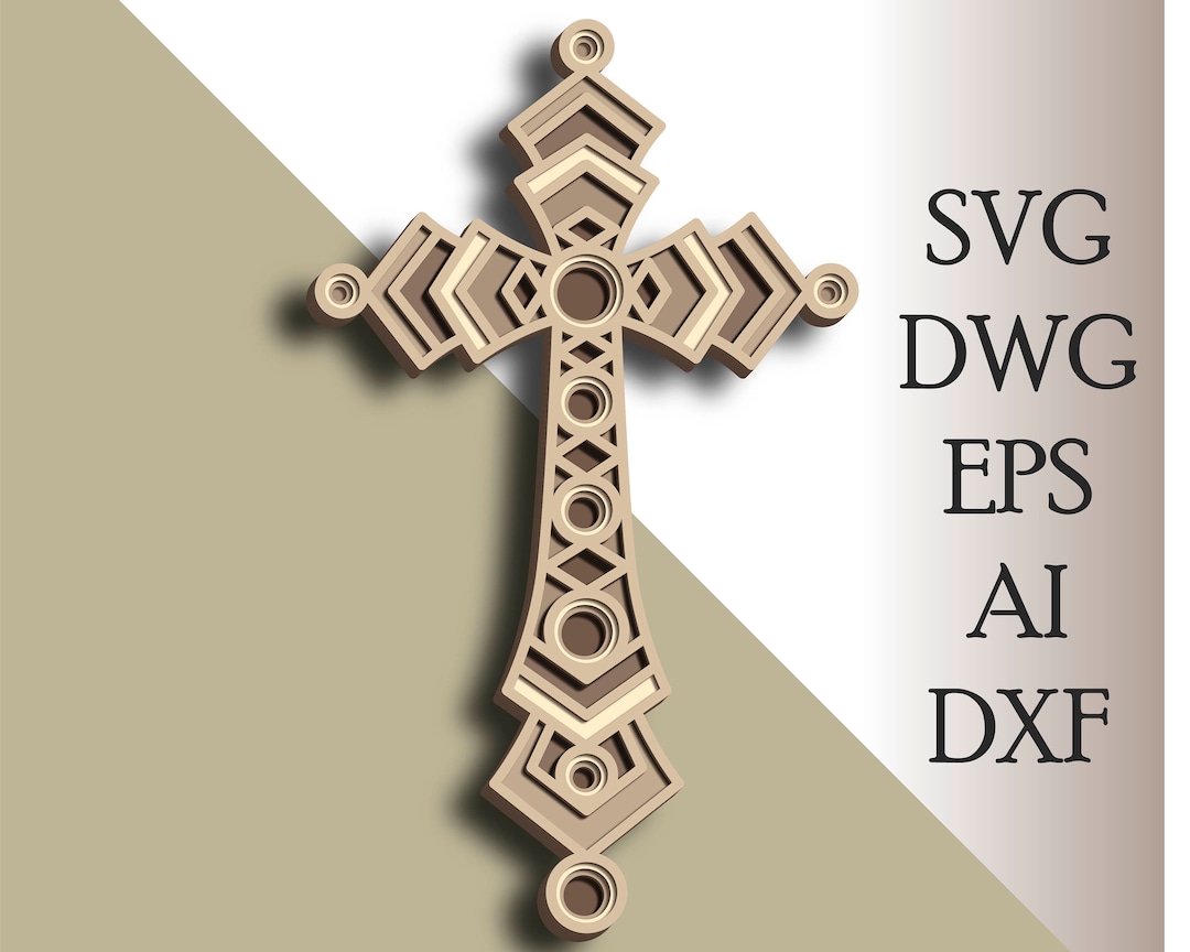 Cross Multilayer SVG/ Cross Cut File/ 3D Layer/ Plywood - Etsy UK