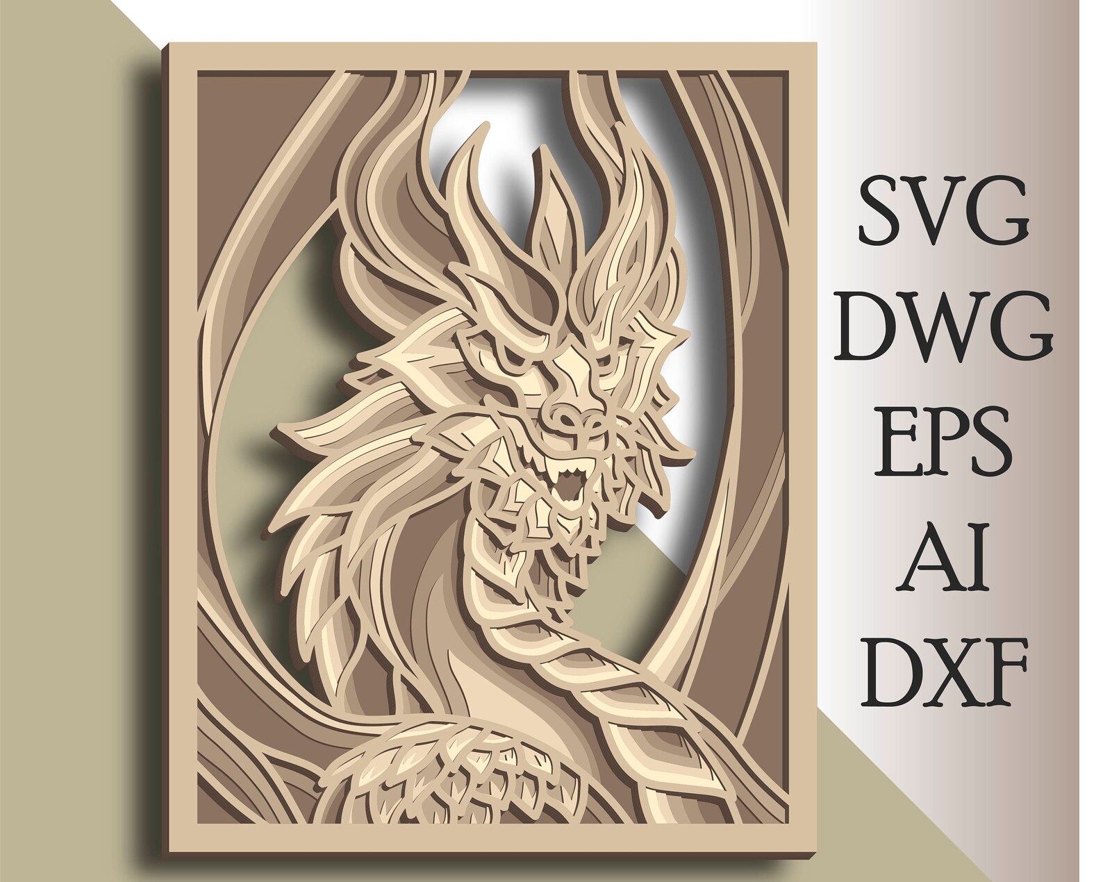 Dragon Multilayer SVG/ Dragon Cut File/ 3D Layer/ Plywood - Etsy