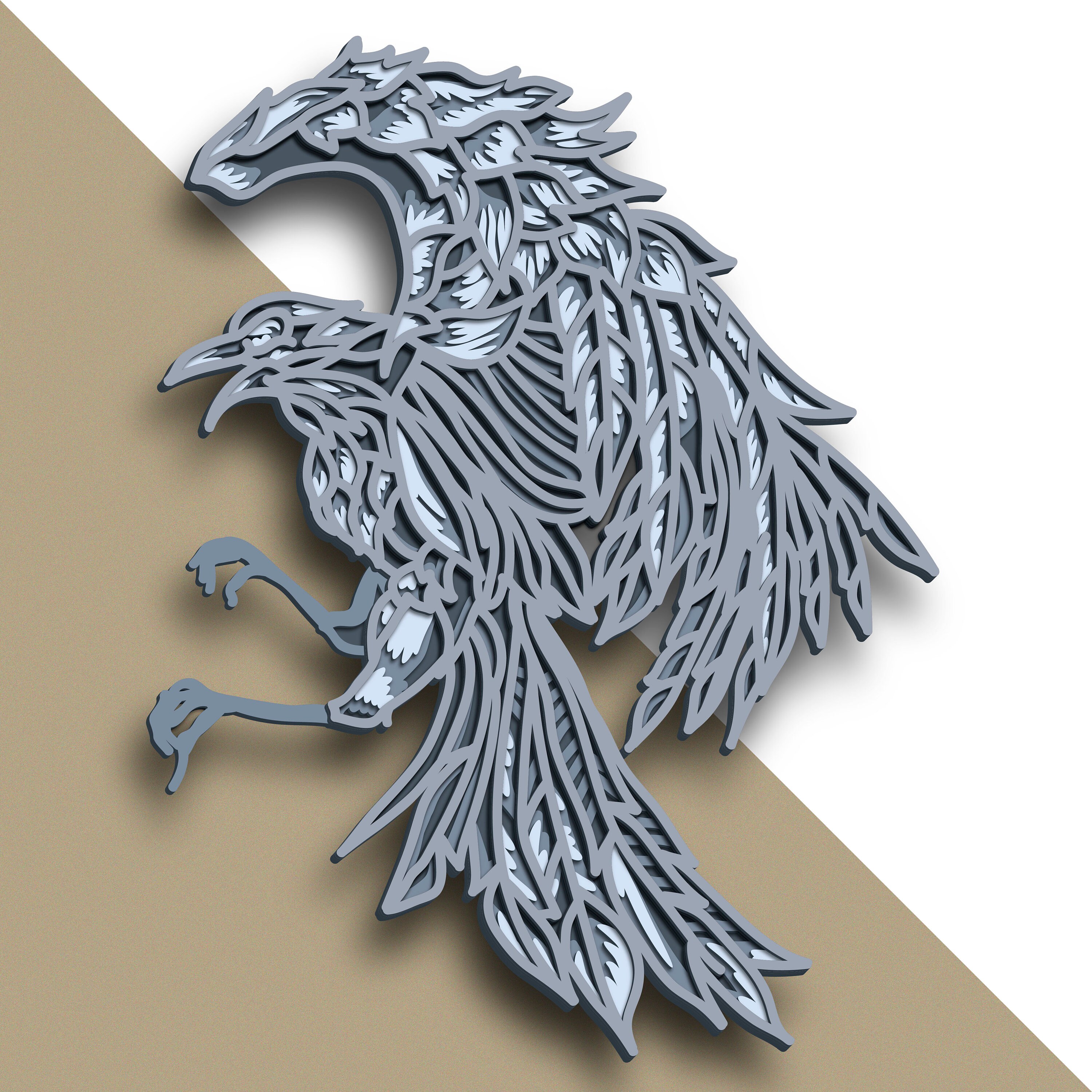 Raven Multilayer SVG/ Raven Cut File/ 3D Layer/ Plywood - Etsy
