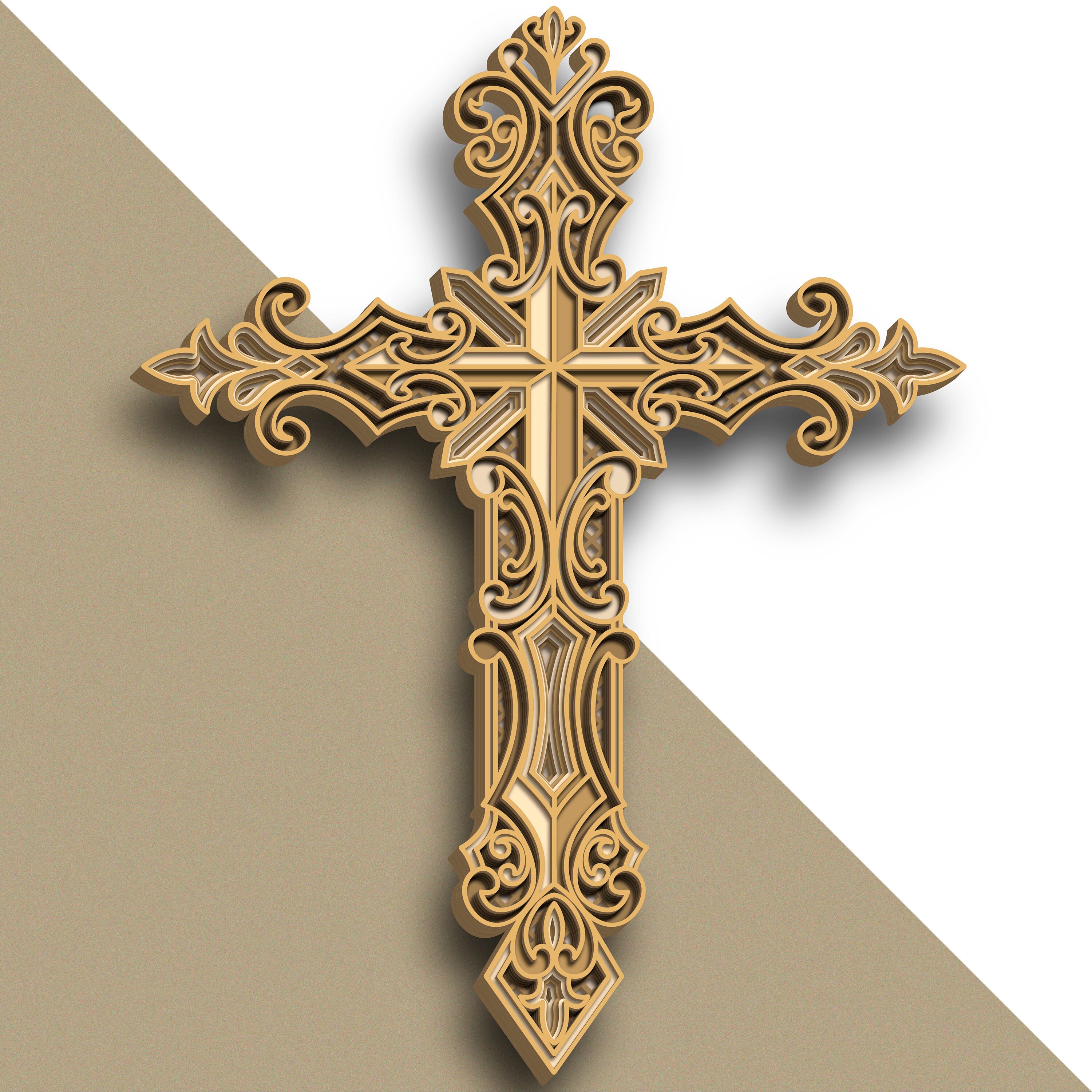 Cross Multilayer SVG/ Cross Cut File/ 3D Layer/ Plywood - Etsy