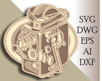3d Camera Cutting File - Etsy