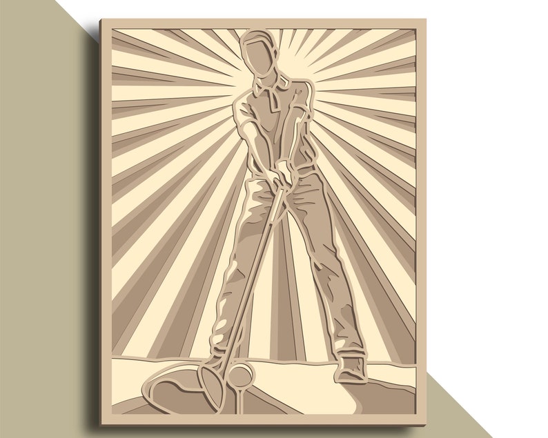 Golf Multilayer SVG/ Golf Cut File/ 3D Layer/ Plywood Cutting/ - Etsy