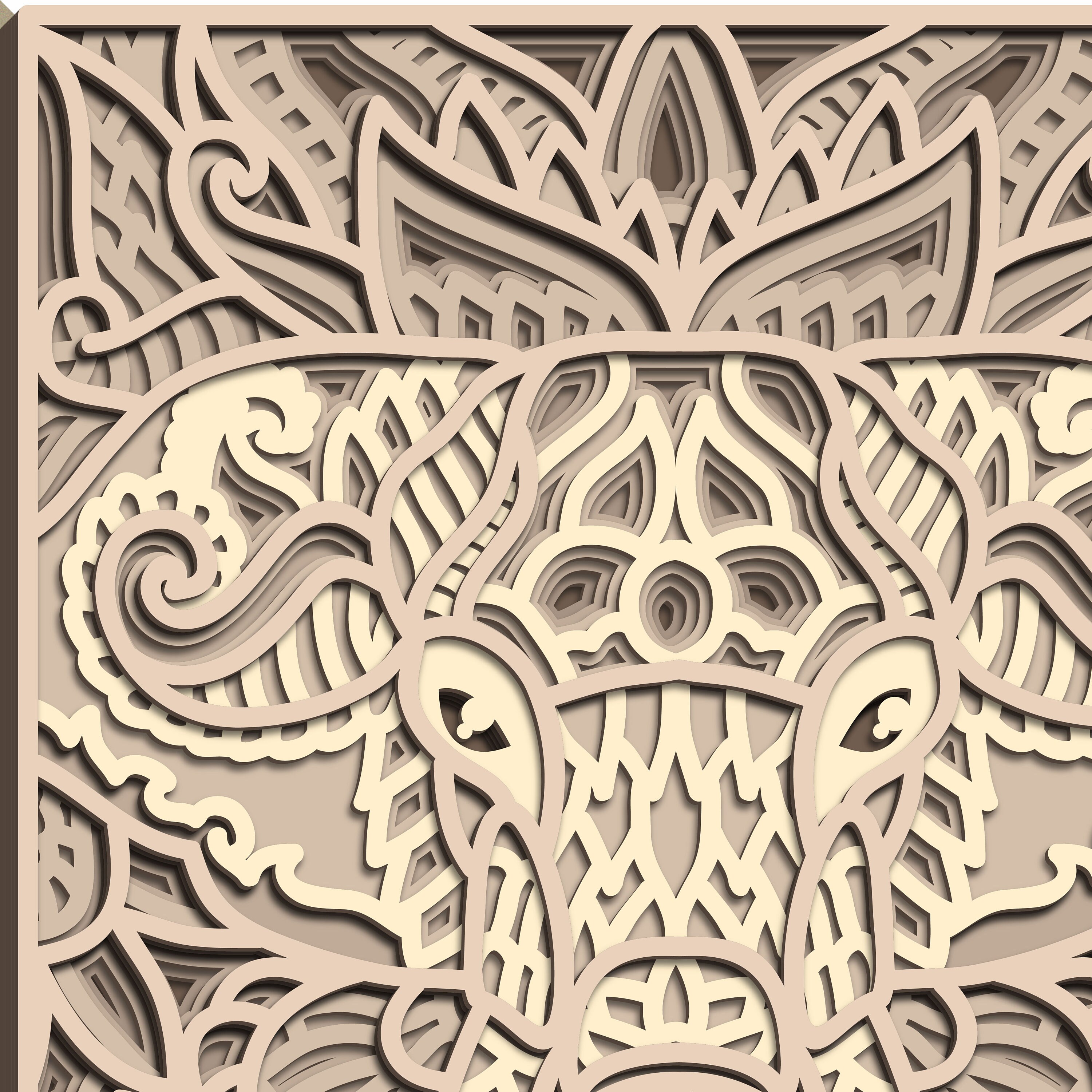 Elephant Multilayer SVG/ Elephant Cut File/ 3D Layer/ Plywood - Etsy