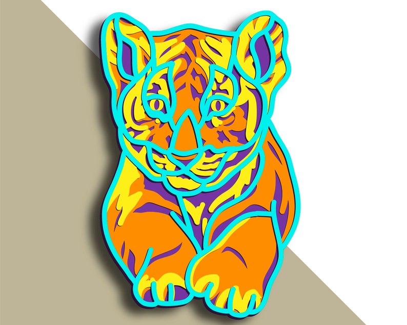 Tiger Bundle Multilayer SVG/ Tiger Bundle Cut File/ 3D Layer/ - Etsy