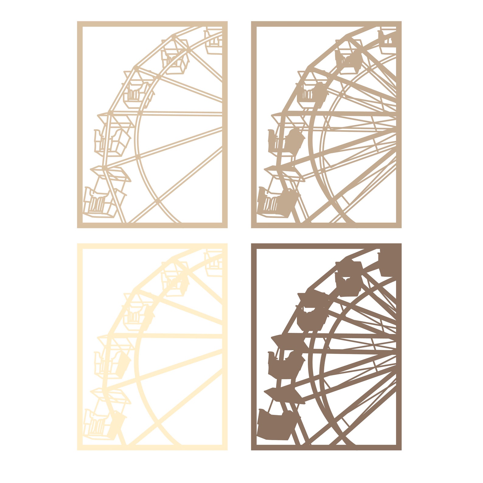 Ferris Wheel Multilayer SVG/ Ferris Wheel Cut File/ 3D Layer/ Plywood ...
