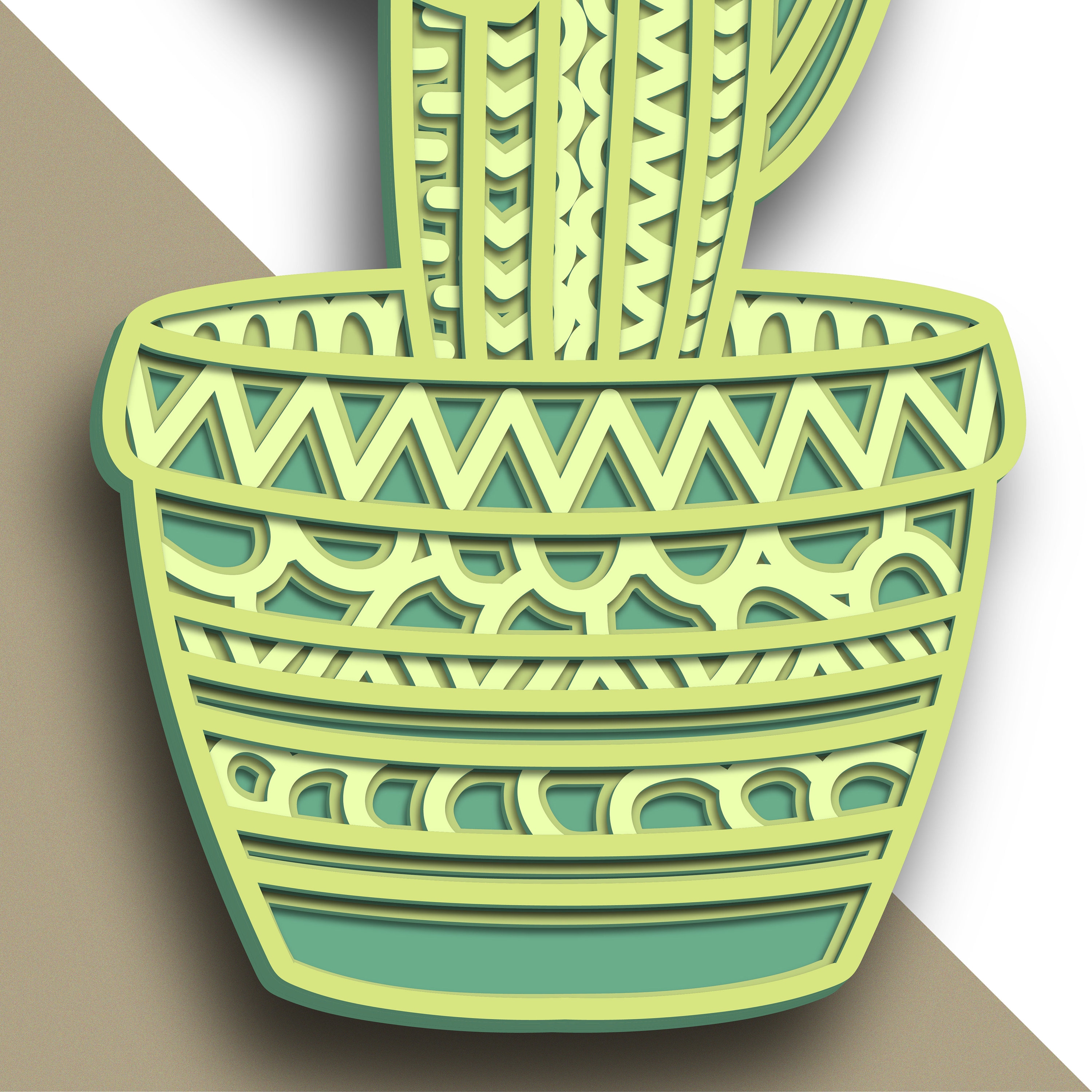 Cactus Multilayer SVG/ Cactus Cut File/ 3D Layer/ Plywood | Etsy Canada